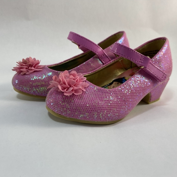 Disney | Shoes | Disney Princess Pink Sparkly Dress Shoes Toddlers Size ...